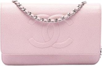 Chanel Portefeuille sur cha&icirc;ne Pre-owned - Femme - Pre-owned - Rose - Taille: ONE Size