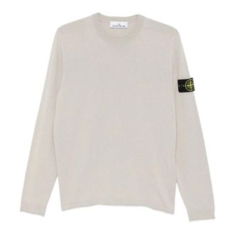 Stone Island Homme, Pulls, Gris, Taille: XL Patch Crewneck Sweater