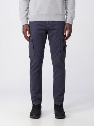 Stone Island Pantalon cargo en coton organique stretch avec logo Compass