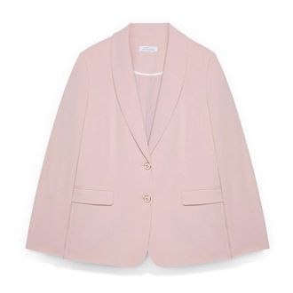 Fiorella Rubino Femme, Vestes, Rose, Taille: 50 FR Blazer ajust&eacute; en tissu stretch