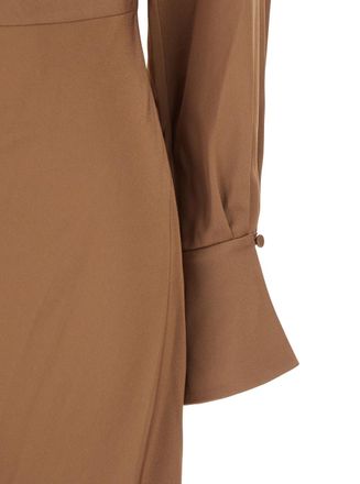 SIMKHAI Womens Long Dress Adelle Brown Acetate