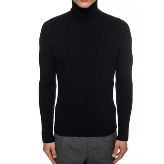 Balenciaga Mens Black Cashmere Turtleneck Clothing