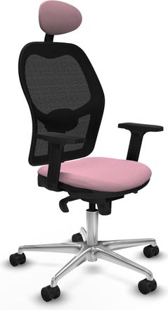 Piqueras y Crespo B&uuml;rostuhl Rosa Jorquera mit 2D-Armlehnen, h&ouml;henverstellbarer Lendenwirbelst&uuml;tze und festem Kopfteil, ausgestattet mit Sincro 5 Positionen und injizier