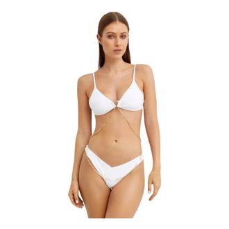 Beach Bunny Femme, Maillots de bain, Blanc, Taille: 38 FR Daryn Bikini Top