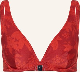 Vilebrequin Bügel-Bikini-Top Flower Power Faithful rot