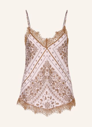 Darling Harbour Darling Harbour Top Mit Seide Und Spitze rosa