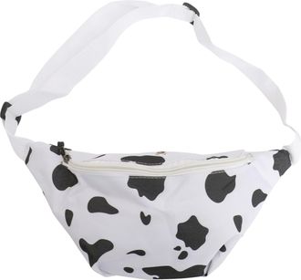 BESPORTBLE Kuhmuster Brusttasche Damen Pu Umh&auml;ngetasche Mittelgro&szlig; Verstellbarer Riemen Alltag Stylish Wei&szlig;