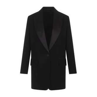 Max Mara Oversize Smoking Jacke - - Jackets - Damen - Schwarzk - 2XS