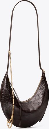 Tory Burch Damen Crossbody Bag mit Piercingdetail und Krokopr&auml;gung