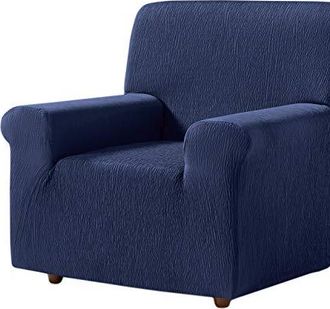 Estoralis Zebra Textil Elastische Sofa-Husse Beta Größe 1 Sitzer (Von 70 bis 100 cm), Farbe Blau (Mehrere Farben verfügbar)