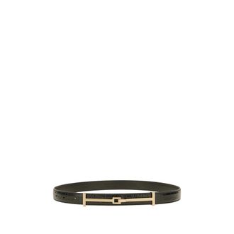 Tom Ford Ceinture en cuir grain&eacute; crocodile - Femme - Accessoires - Noir - Taille: 90 CM