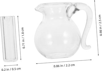 Cabilock Maßstab DIY mit Glaskanne und Bechern Mikro Miniatur Küche Dekoration Geeignet für Sammler Kreative Spiel und Display Idee