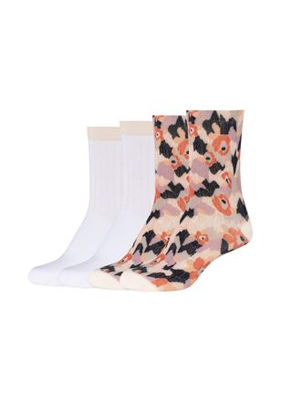 s.Oliver Socks Damen Online Women Essentials Organic Flower Socks 4p, White, 39-42