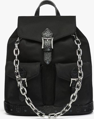 MCM Aren Rucksack aus ECONYL und Leder mit Kordelzug