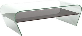 Vente-Unique Vente-unique - Table basse - Verre trempé - Tablette noire laquée - kelly