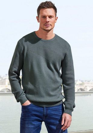 John Devin Strickpullover Pullover aus weichem Strukturstrick
