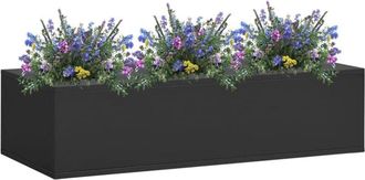 vidaXL Bo&icirc;te &agrave; fleurs de bureau Anthracite 90x40x23 cm Acier