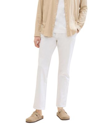 Tom Tailor Herren Regular Fit Chino Leinen Hose, 20000 - White, XXL