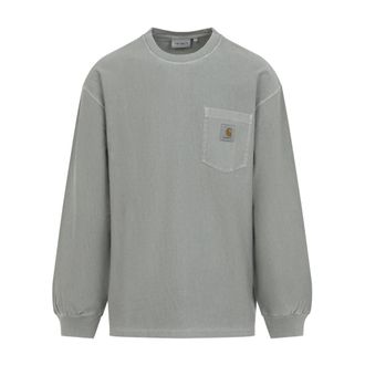 Carhartt Work in Progress L/S Loose Pocket T-Shirt - - Tops - Herren - Gr&uuml;n - XL