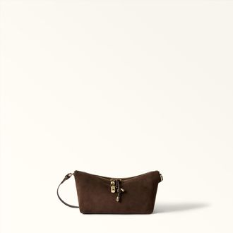 Furla Debby Schultertasche Toni Espresso Braun Wildleder + Sidney-kalbsleder Damen
