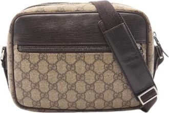 Gucci Sac bandouli&egrave;re Gucci GG Plus en toile enduite Pre-owned - Femme - Pre-owned - Beige - Taille: ONE Size