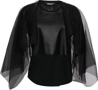 Undercover Semi-transparentes T-Shirt - Schwarz