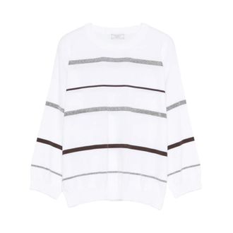 PESERICO Damen, Strickwaren, Wei&szlig;, LGr&ouml;&szlig;e