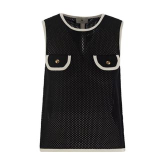 Elisabetta Franchi &Auml;rmelloses Top - - Tops - Damen - Schwarzk - XS