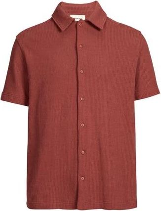 Saison 1865 Chemise ajour&eacute;e en coton &agrave; manches courtes