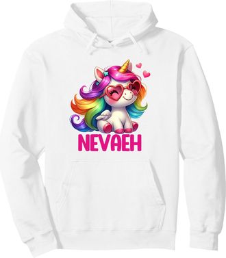 BDAZ Nevaeh Einhorn-Name, personalisiertes Design Pullover Hoodie