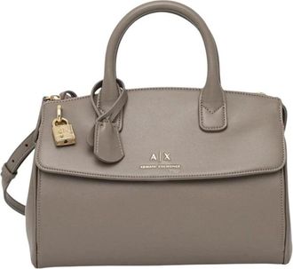 A|X Armani Exchange Femme, Sacs, Beige, Taille: ONE Size Sac &agrave; main avec fermeture &eacute;clair et bandouli&egrave;re