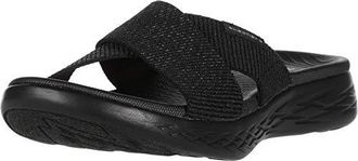 Skechers Homme on-The-go 600-Glistening Metallic Mesh Slide Sandale Glissante, Black Textile, 42 EU