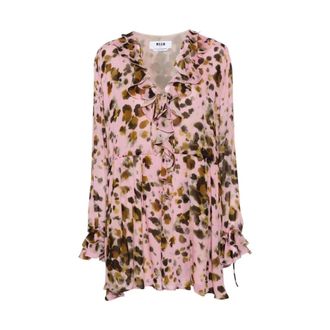 Msgm Rosa Kleid 100% VI - - Blouses & Shirts - Damen - Rosa - XS
