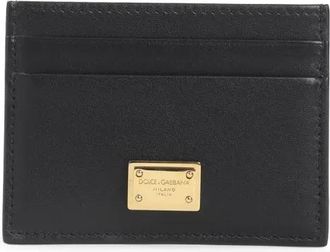Dolce & Gabbana Portemonnaie - Black Calf Leather Credit Card Holder - Gr. unisize - in Schwarz - für Damen
