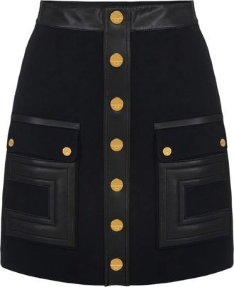 Elisabetta Franchi minijupe boutonnée - Noir