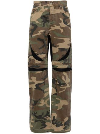 Amiri jean &agrave; imprim&eacute; camouflage - Vert