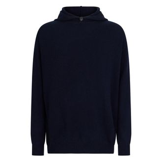 Malo Felpa in lana/luxury cashmere - - Sweatshirts & Hoodies - Herren - Blau - XL