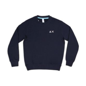 Sun 68 Homme, Pulls, Bleu, Taille: 2XL Sweat à Capuche en Coton Bleu pour Homme