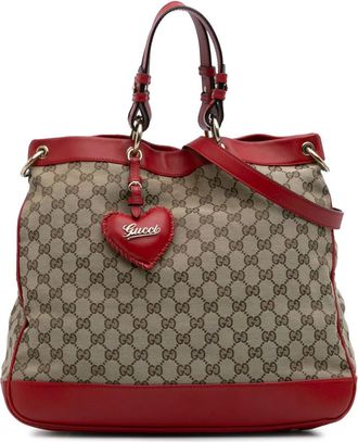 Gucci sac à main Valentine en toile GG médium (2016-2025) - Marron