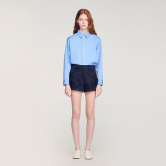 Sandro Short en coton brod&eacute;