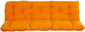 Patio Hollywoodschaukel Auflage orange 180x50 Frigiliana Bankauflage groß für Sitzfläche Rückenlehne einteilig mit Schnüren