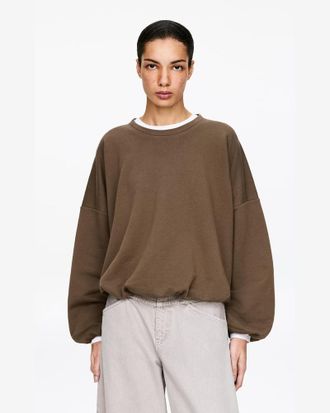 Arket Sweatshirt Mit Ballonschnitt -Braun