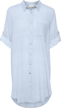 Kaffe Damen T, Dress 3/4 &Auml;rmel, Tunika, Casual, lang Tunic Shirt, Cashmere Blue/Chalk Stripe, 40