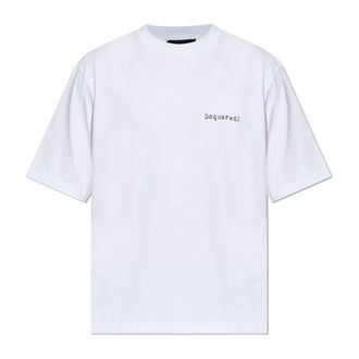Dsquared2 T-Shirt mit buntem Print - - Tops - Herren - Wei&szlig; - L