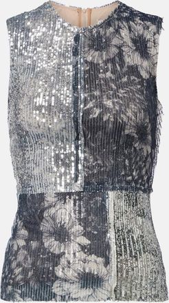 Maison Margiela Top &agrave; sequins