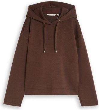 Tom Tailor Sweatshirt Strick & Sweatshirts Loose Fit Scuba Hoodie Sweatshirt mit Stickerei