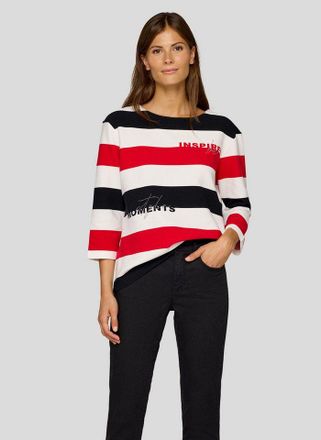 Rabe 3/4-Arm-Shirt gerippte Struktur