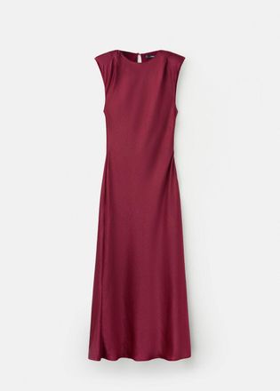 Mango Robe satin&eacute;e ajust&eacute;e cerise - Femme - XS - MANGO