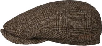 Stetson Casquette Sustainable Glencheck Driver Homme - Made in The EU Laine Gavroche avec Visiere, Doublure Automne-Hiver Hiver - XXL (62-63 cm) Marron