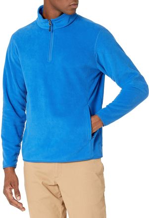 Amazon Essentials Herren Polarfleecejacke mit Viertelreißverschluss, Kobaltblau, XXL